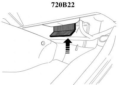 Diffusion d'air Filtre pollen Filtre habitacle - 720B22 - Climatisation ...