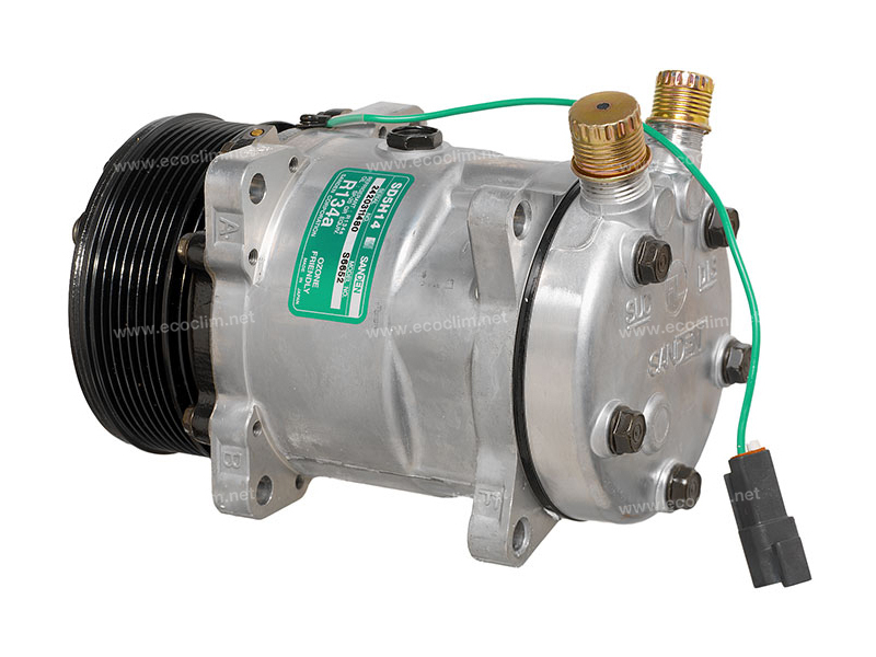 Compressor Sanden Fix R134a SD5H14 - 200D74 - Air-conditioning - ECOCLIM