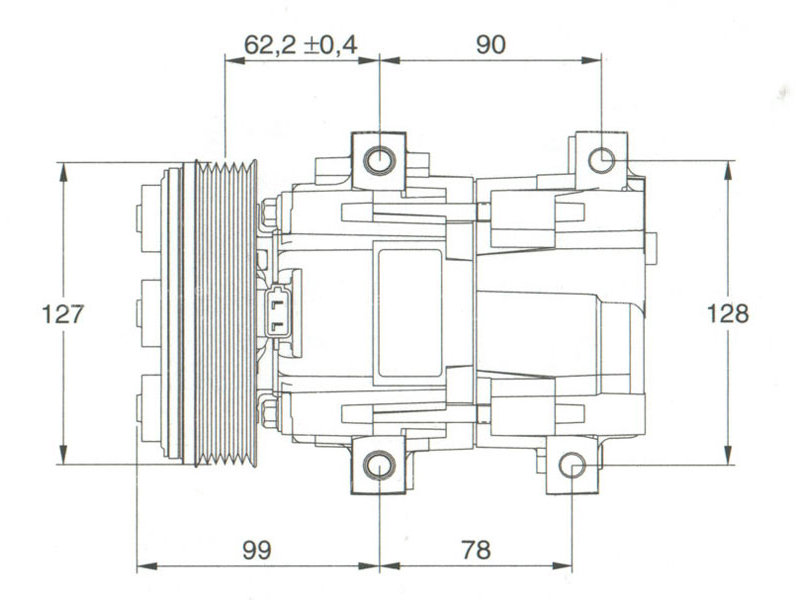 Compressor Visteon Complete compressor - 206A30 - Air-conditioning ...