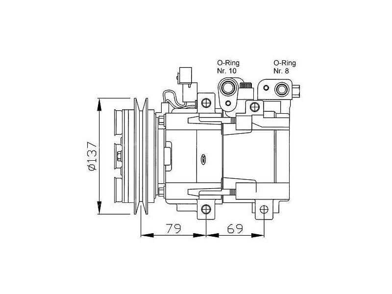 Compressor Visteon Complete compressor - 206A57 - Air-conditioning ...