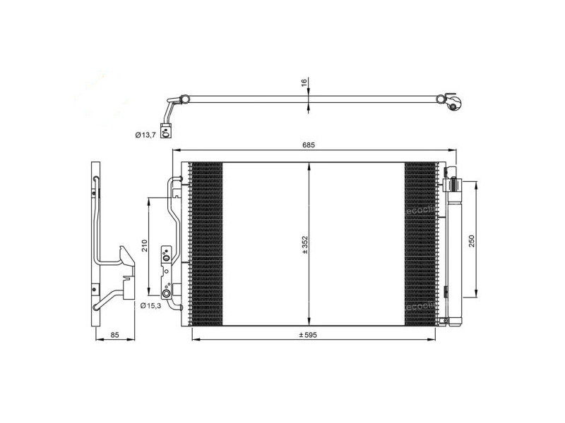 Exchanger Condenser OEM - 293J84 - Air-conditioning - ECOCLIM